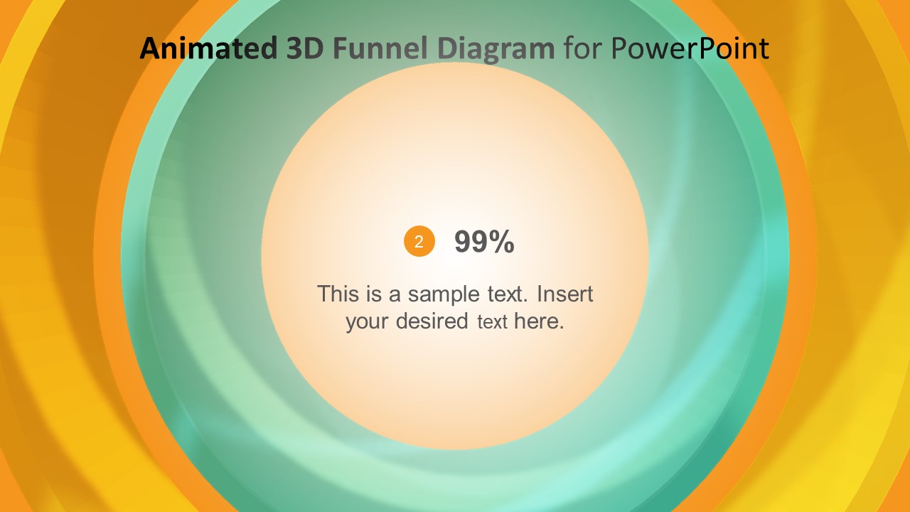3D Animated 4 Step Funnel PowerPoint Template