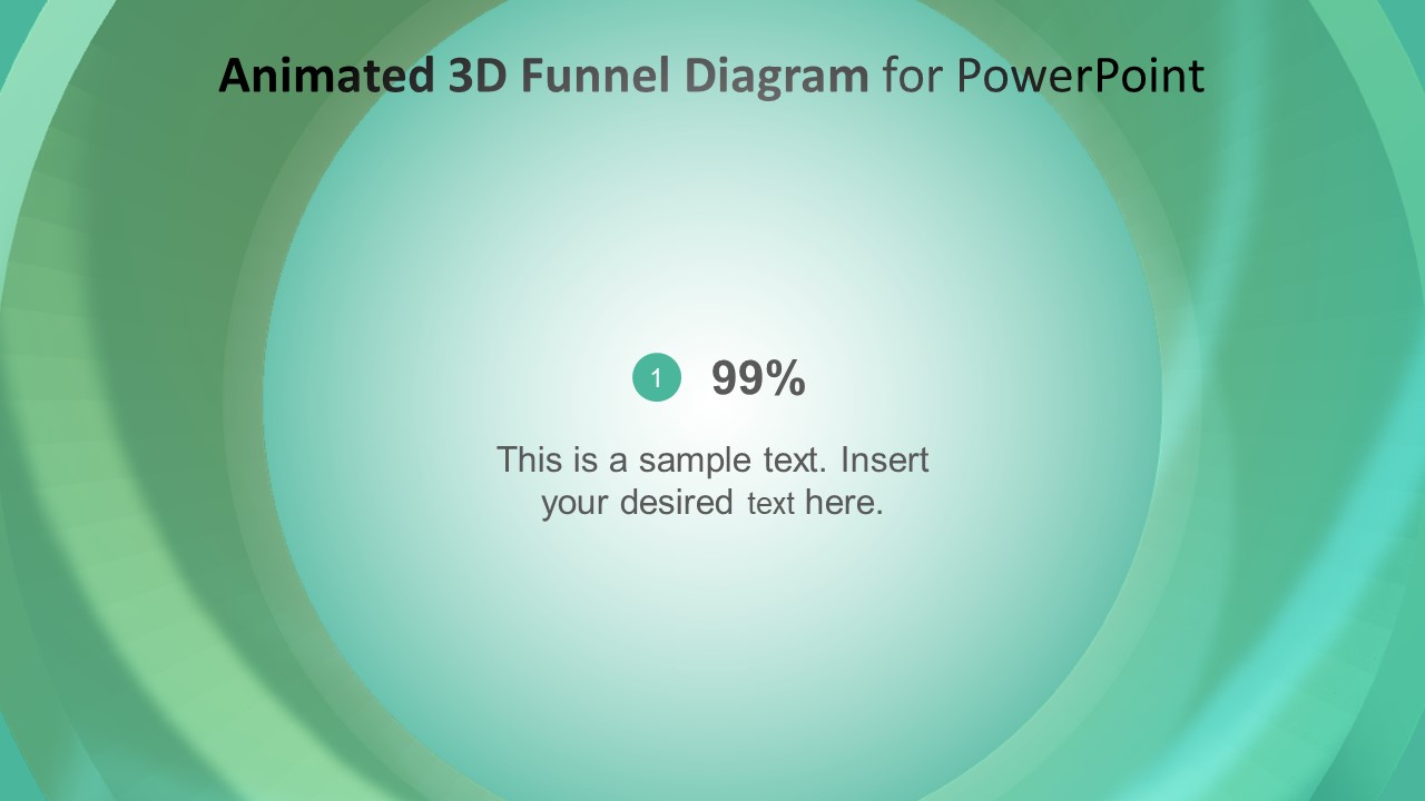 3D Animated 4 Step Funnel PowerPoint Template
