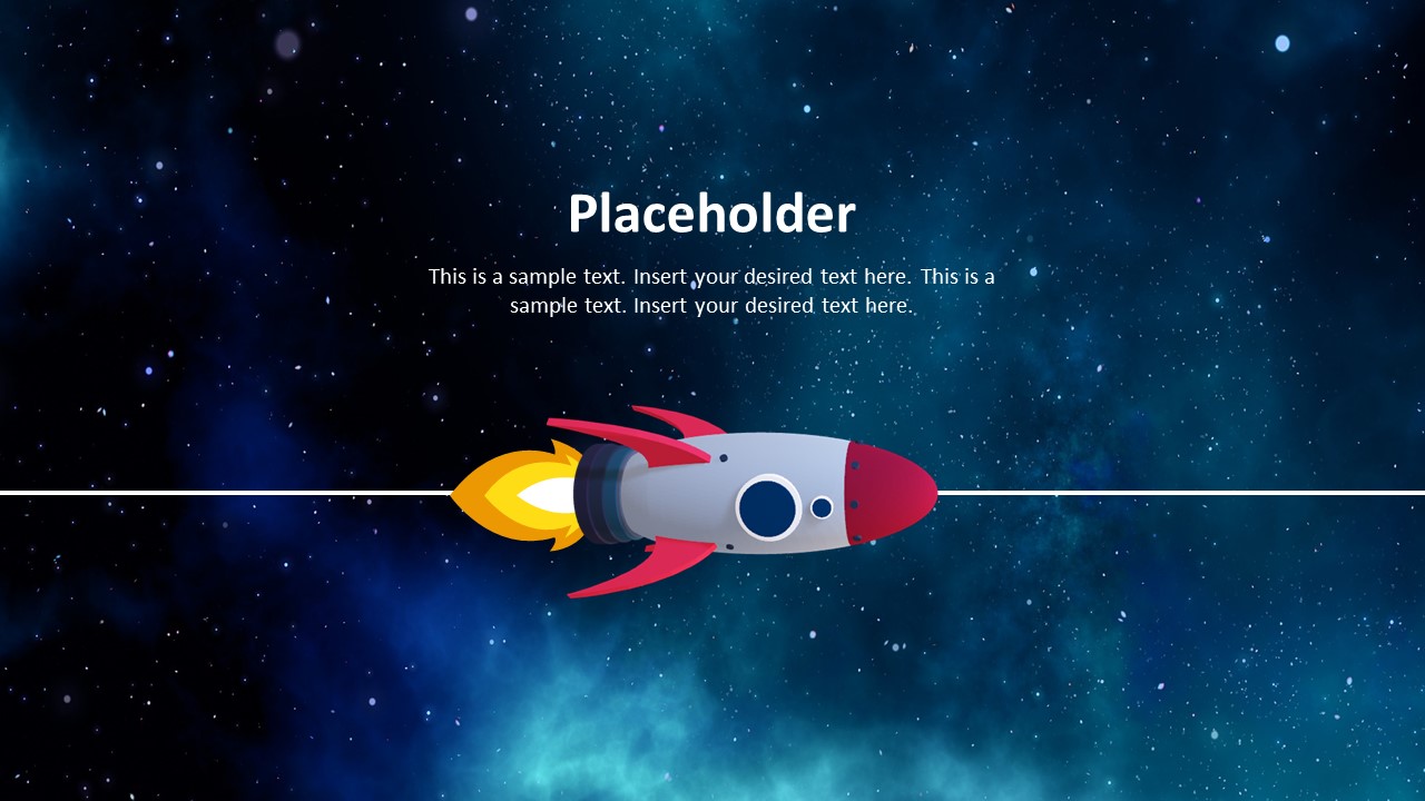 Animated 3D Spaceship Timeline Concept for PowerPoint