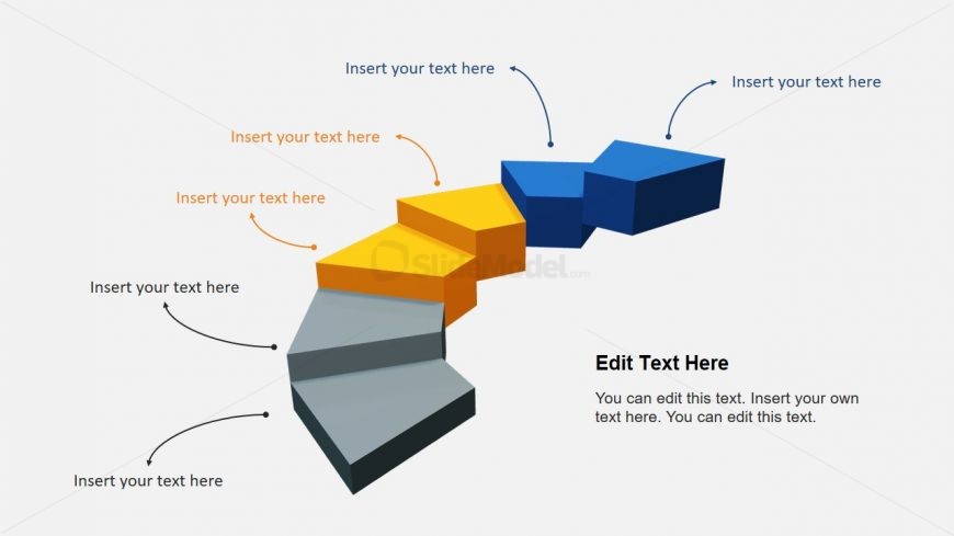 6 Steps 3 Segment 3D PowerPoint - SlideModel 6 Steps 3 Segment 3D PowerPoint - SlideModel