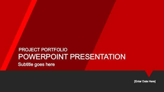 Red Portfolio Powerpoint Template Slidemodel