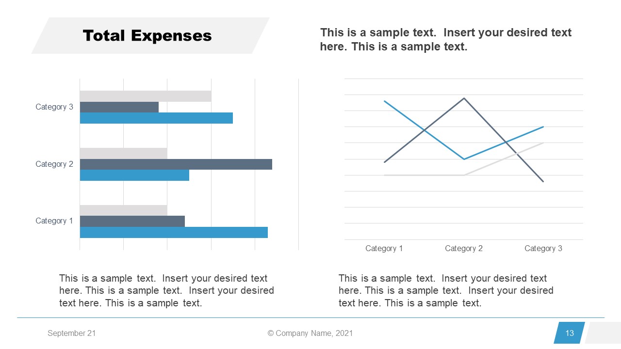 Total Expenses Annual Report PowerPoint Slide - SlideModel