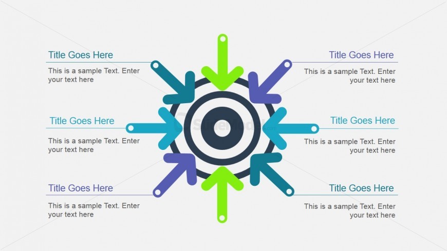 Arrows Pointing to the Center Diagram for PowerPoint - SlideModel