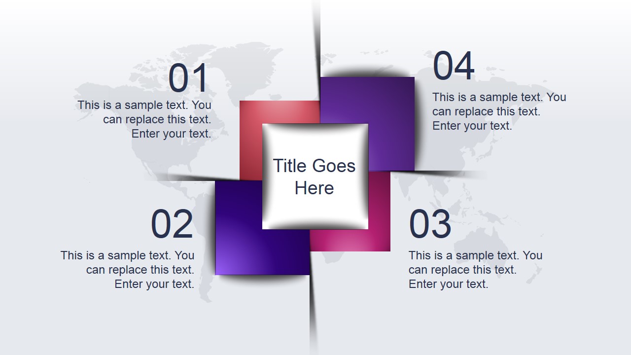 4 Items Awesome Shape Layout Idea For PowerPoint SlideModel 4 Items Awesome Shape Layout Idea For PowerPoint SlideModel