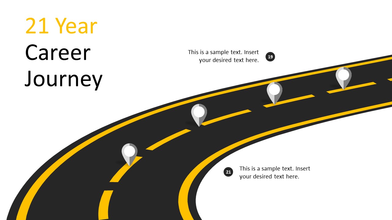 21-Year Career Journey PowerPoint Template - SlideModel 21-Year Career Journey PowerPoint Template - SlideModel