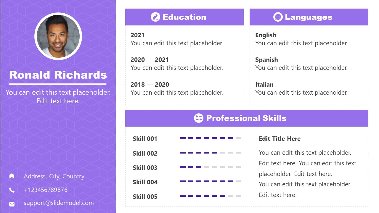 Personal Self Introduction PowerPoint Template - SlideModel