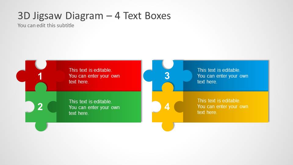 3D Jigsaw Piece Shapes for PowerPoint - SlideModel