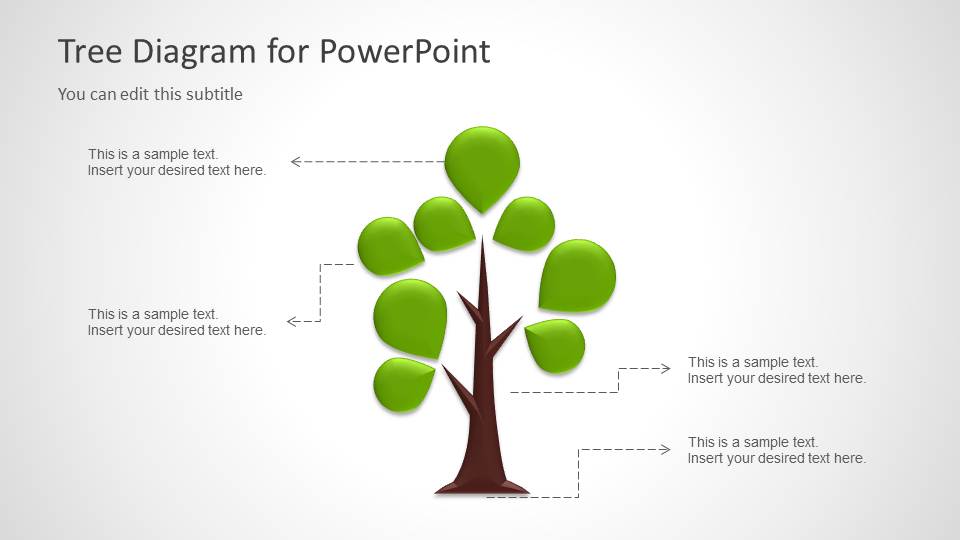 Tree Diagram Template for PowerPoint & Presentation Slide