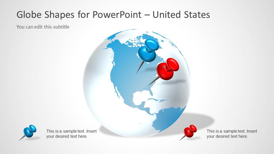 North America Globe Earth PowerPoint Design - SlideModel
