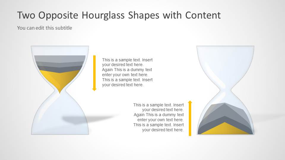 Hourglass of Time Shapes for PowerPoint - SlideModel