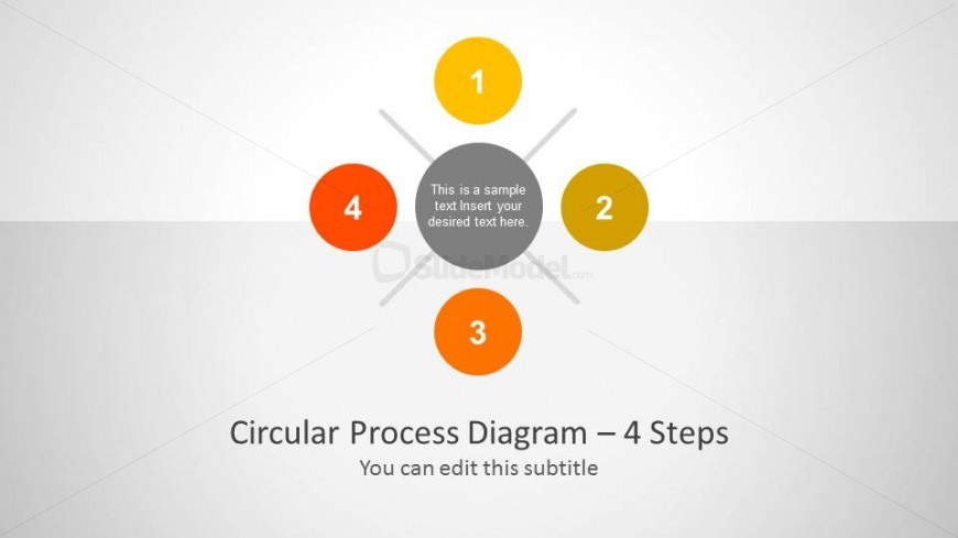 8 Steps Flat Circular Process Diagram Slidemodel