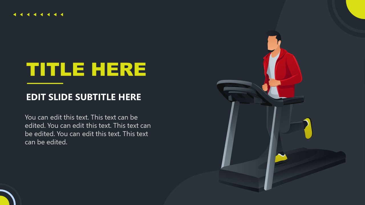 Running Treadmill Fitness Presentation Template - SlideModel