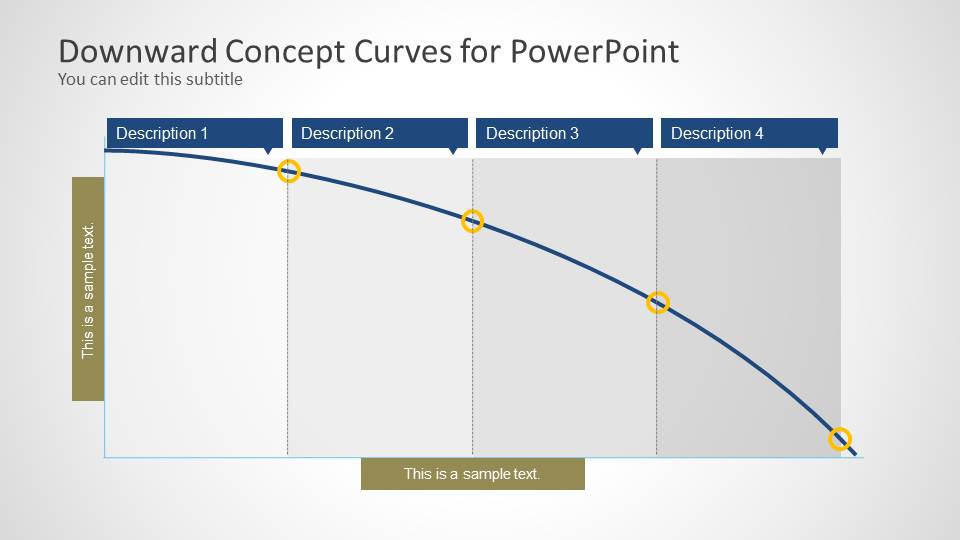 Downward Curves for PowerPoint - SlideModel