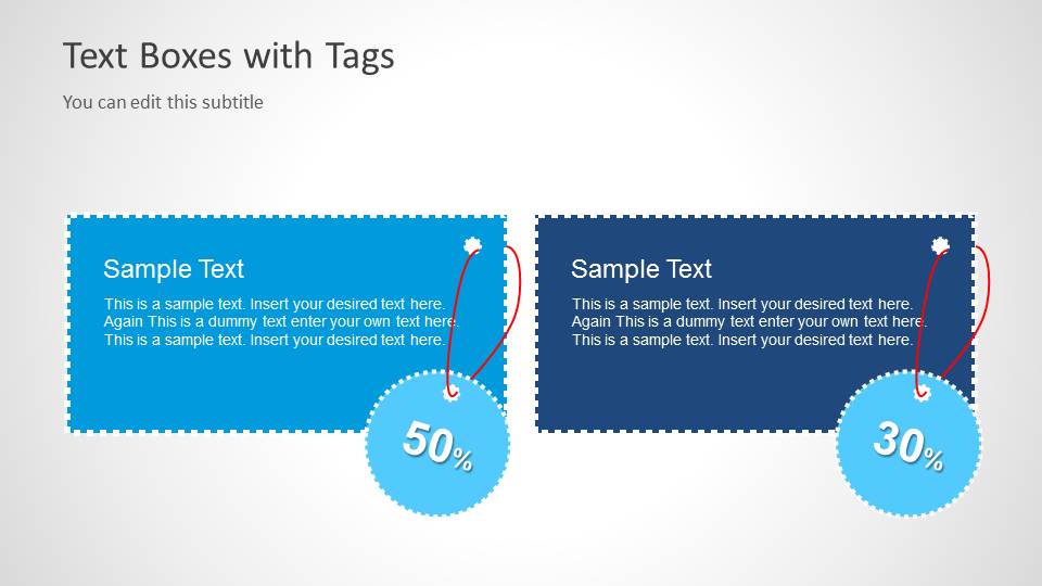 Text Boxes with Tag Shapes for PowerPoint - SlideModel