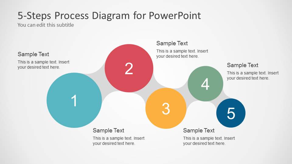 5 Steps Process Roadmap Timelines Powerpoint Template Images