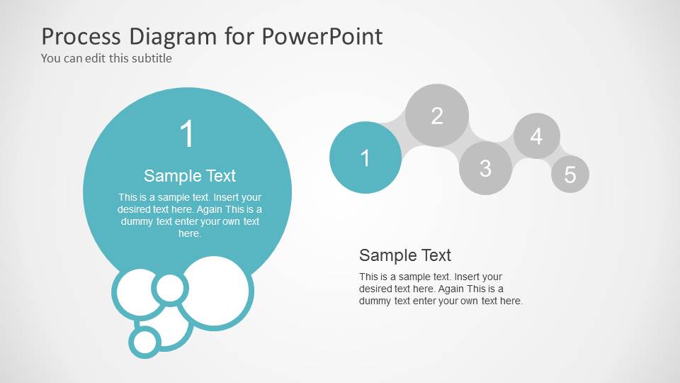 Awesome 5 Steps Process Diagram for PowerPoint - SlideModel