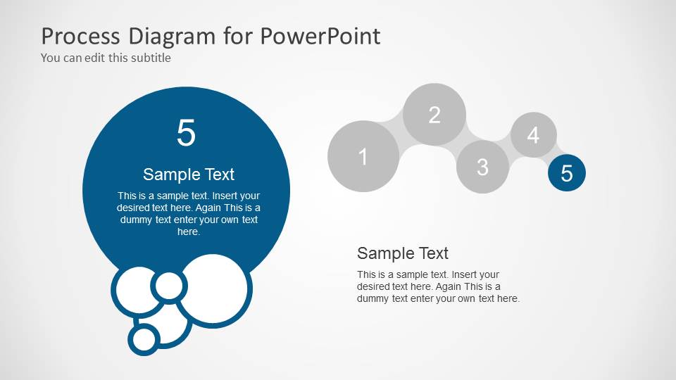 Awesome 5 Steps Process Diagram for PowerPoint - SlideModel