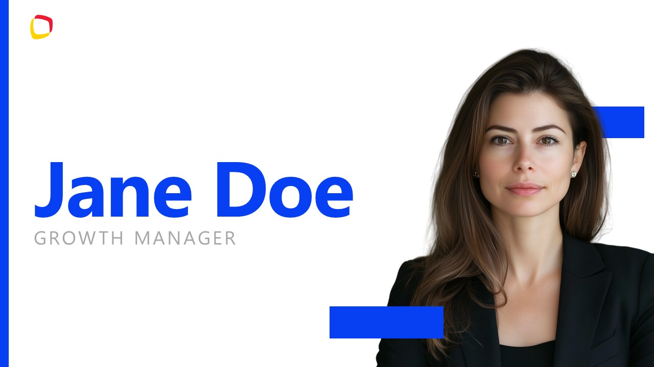 Person Introduction Slide Template for PowerPoint