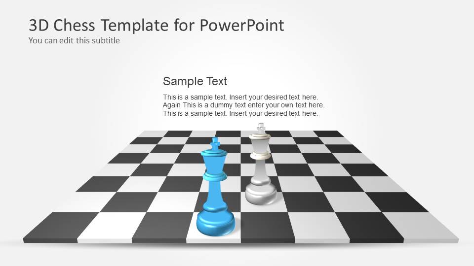 3D Chess PowerPoint Template with Full Set - SlideModel