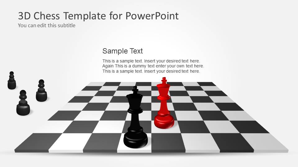 3D Chess PowerPoint Template with Full Set - SlideModel