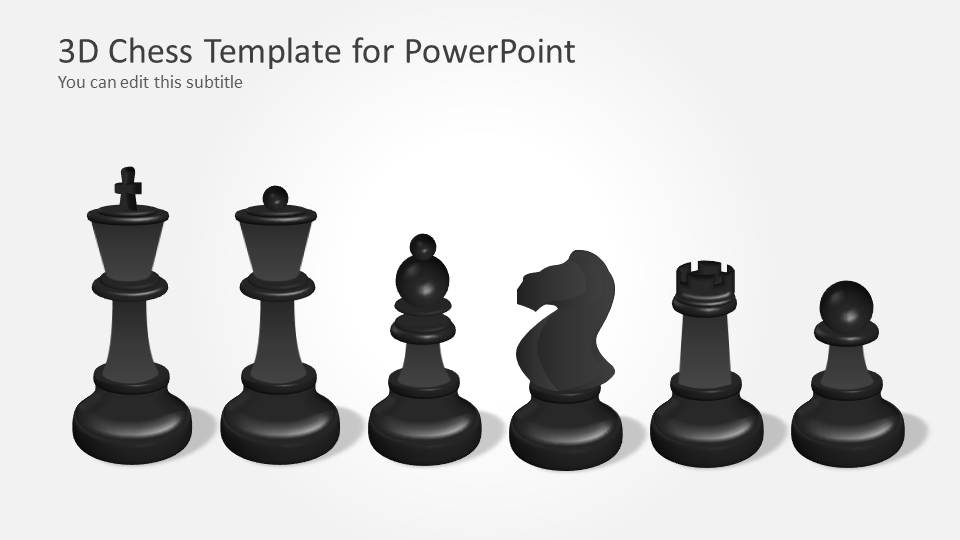 3D Chess PowerPoint Template with Full Set - SlideModel