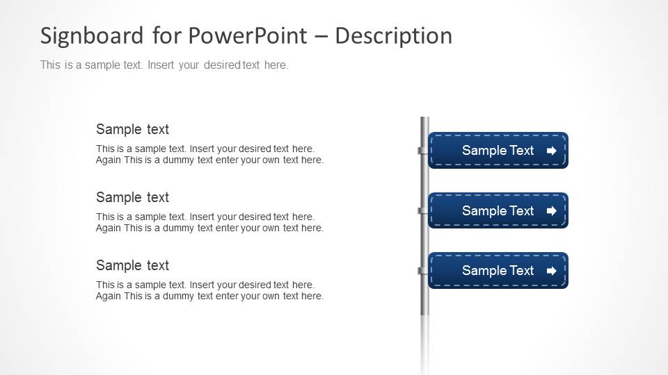 Signboard PowerPoint Template with Arrows - SlideModel