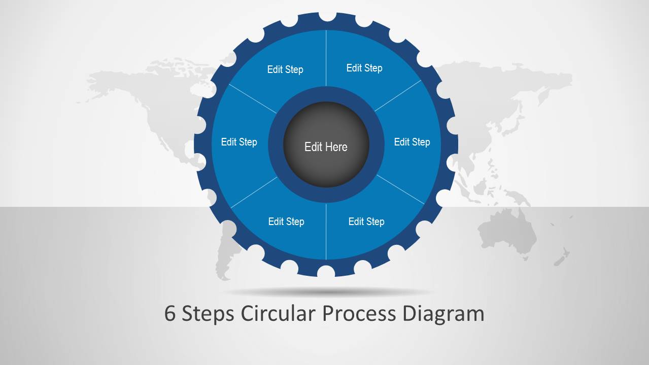 6 Steps Circular Process Diagram - SlideModel