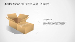 3D Cardboard Box Shapes for PowerPoint - SlideModel