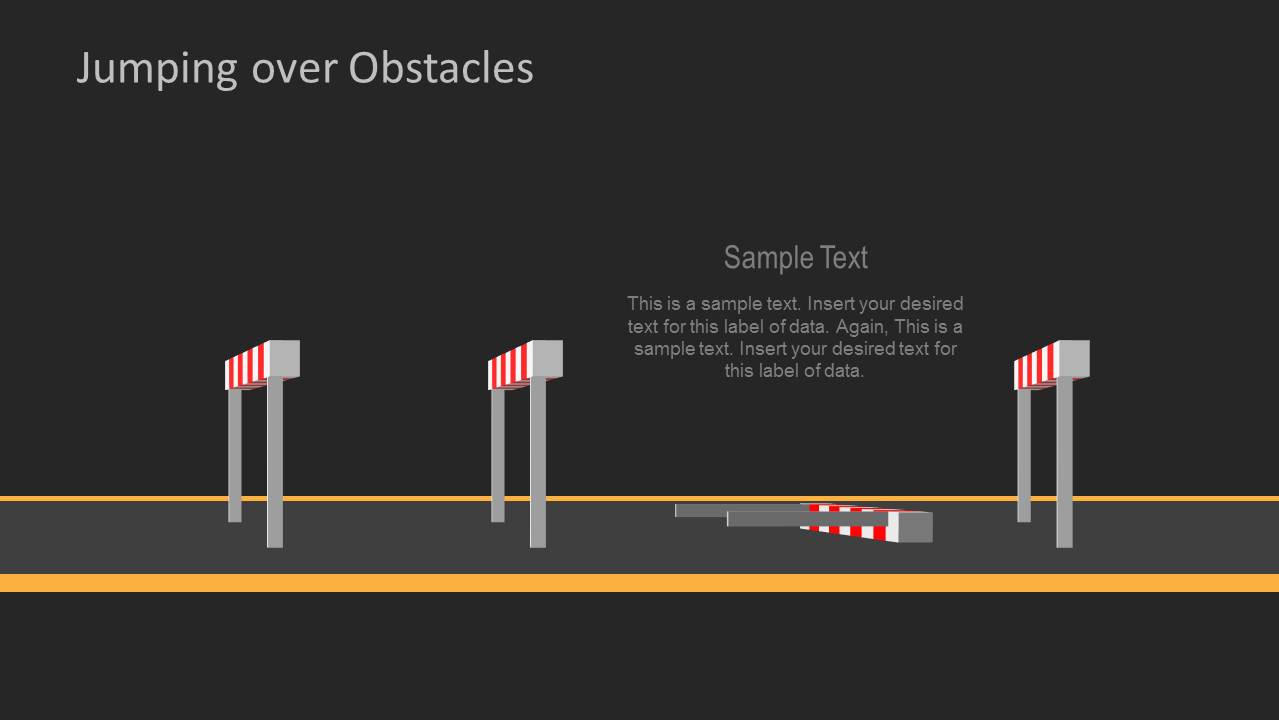 Jumping Over Obstacles PowerPoint Template - SlideModel