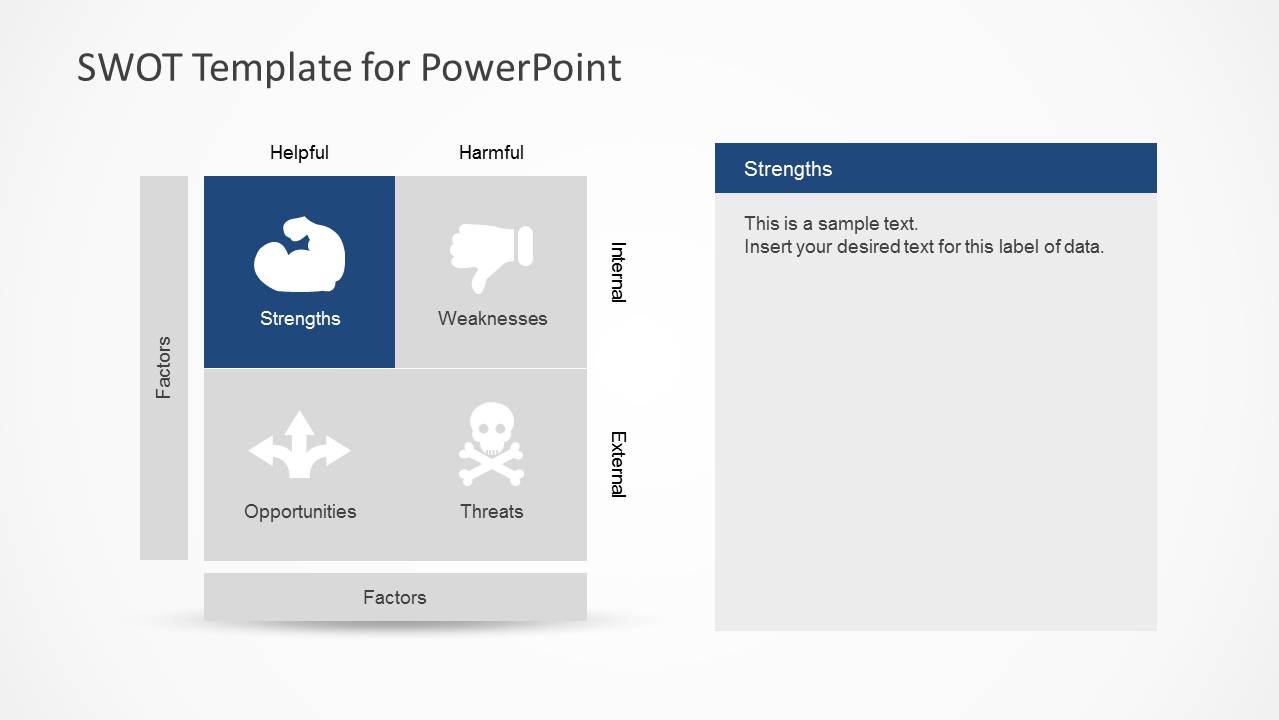 Simple SWOT PowerPoint Template & Slide Template