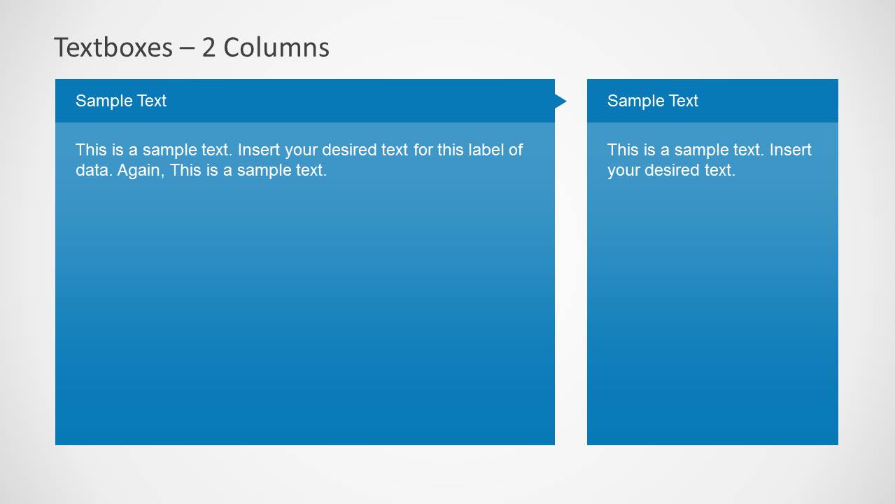 Textboxes Template for PowerPoint with Red, Green and Blue Header Color ...