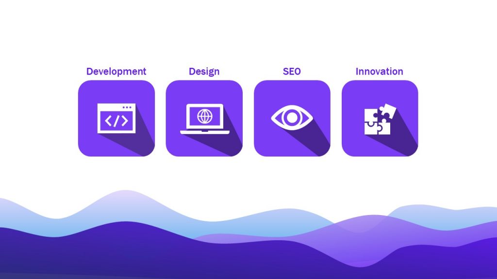 Four Services Animated List Diagram with Shadow Effect - SlideModel