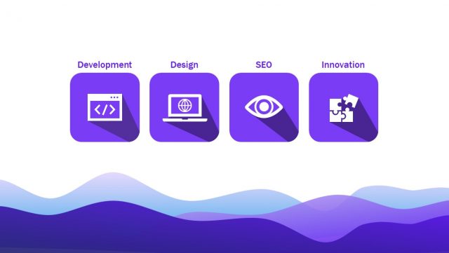 Four Services Animated List Diagram with Shadow Effect - SlideModel