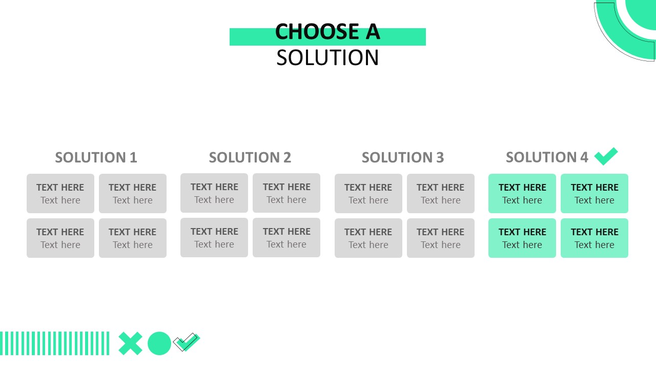 Creative Comparison Tables PowerPoint Template & Slides
