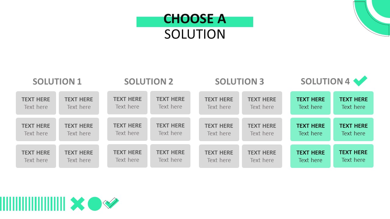 Creative Comparison Tables PowerPoint Template & Slides