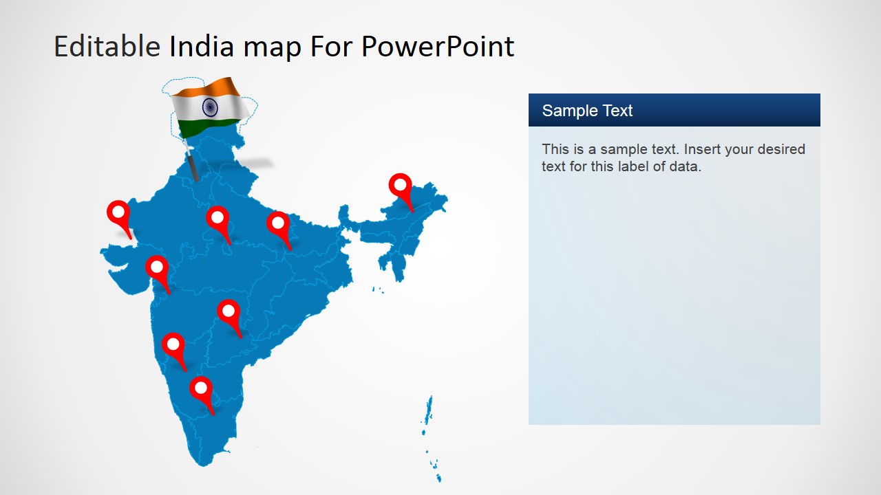 Editable India Map Template for PowerPoint - SlideModel