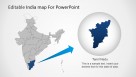 Editable India Map Template for PowerPoint - SlideModel