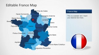 Editable France Map Template for PowerPoint - SlideModel