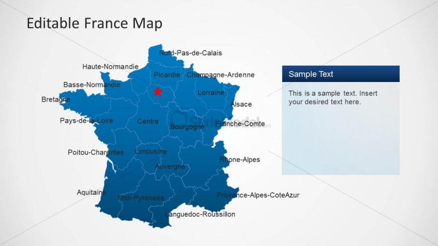 Political Outline of France Map for PowerPoint - SlideModel