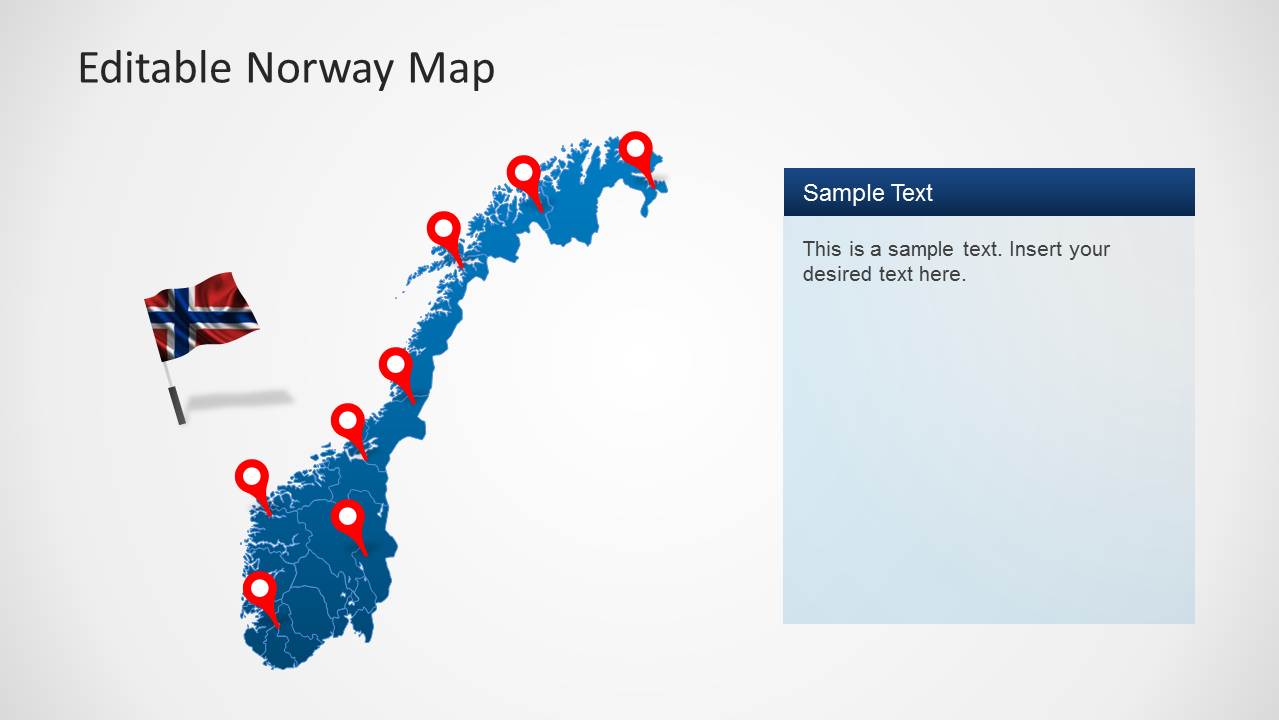 Editable Norway Map Template for PowerPoint - SlideModel