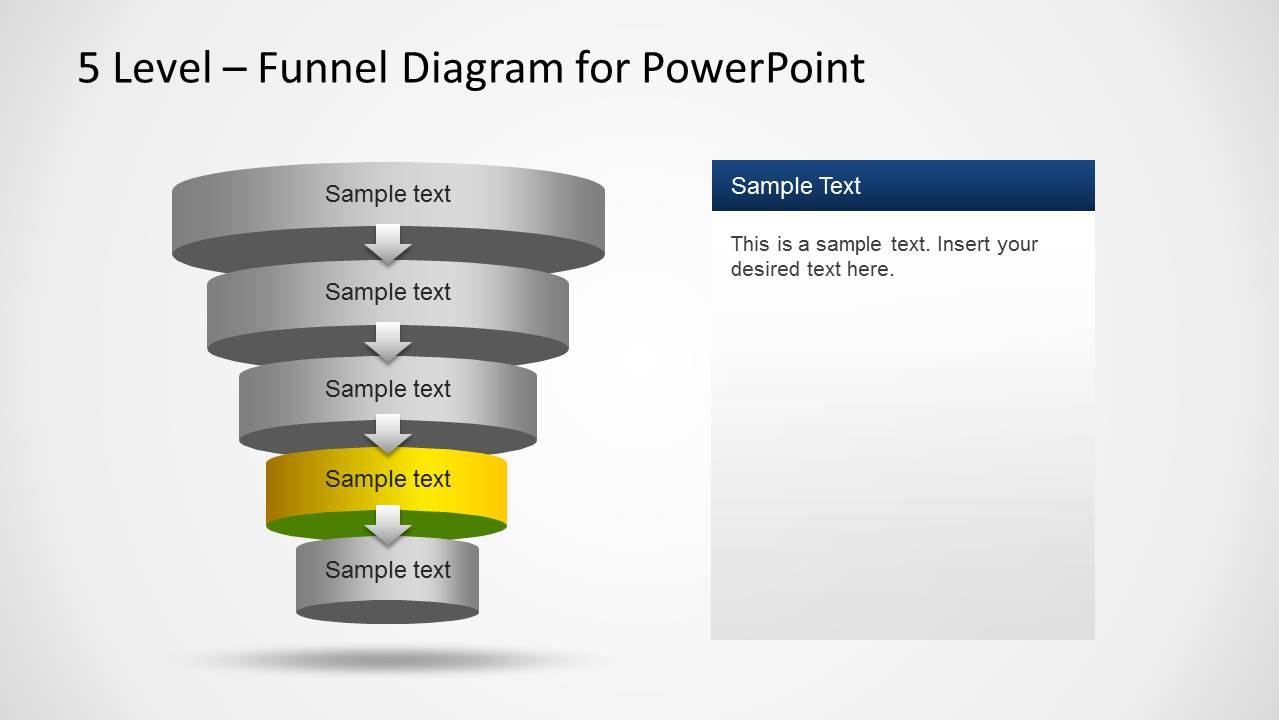 Funnel Vision 5 Steps Diagram Ppt Slidemodel