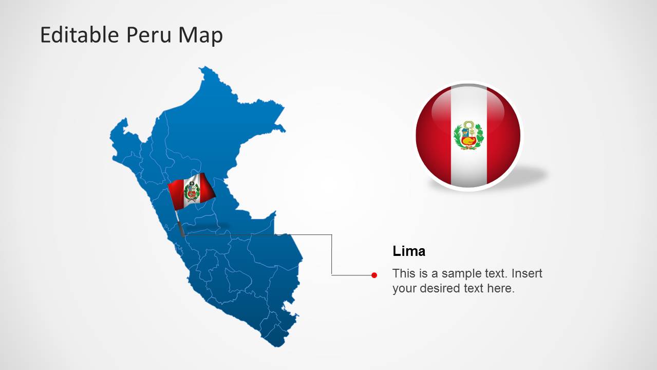 Editable Peru Map Template for PowerPoint - SlideModel