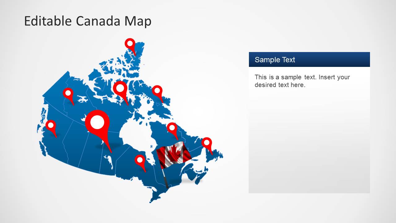 Editable Canada Map Template for PowerPoint - SlideModel