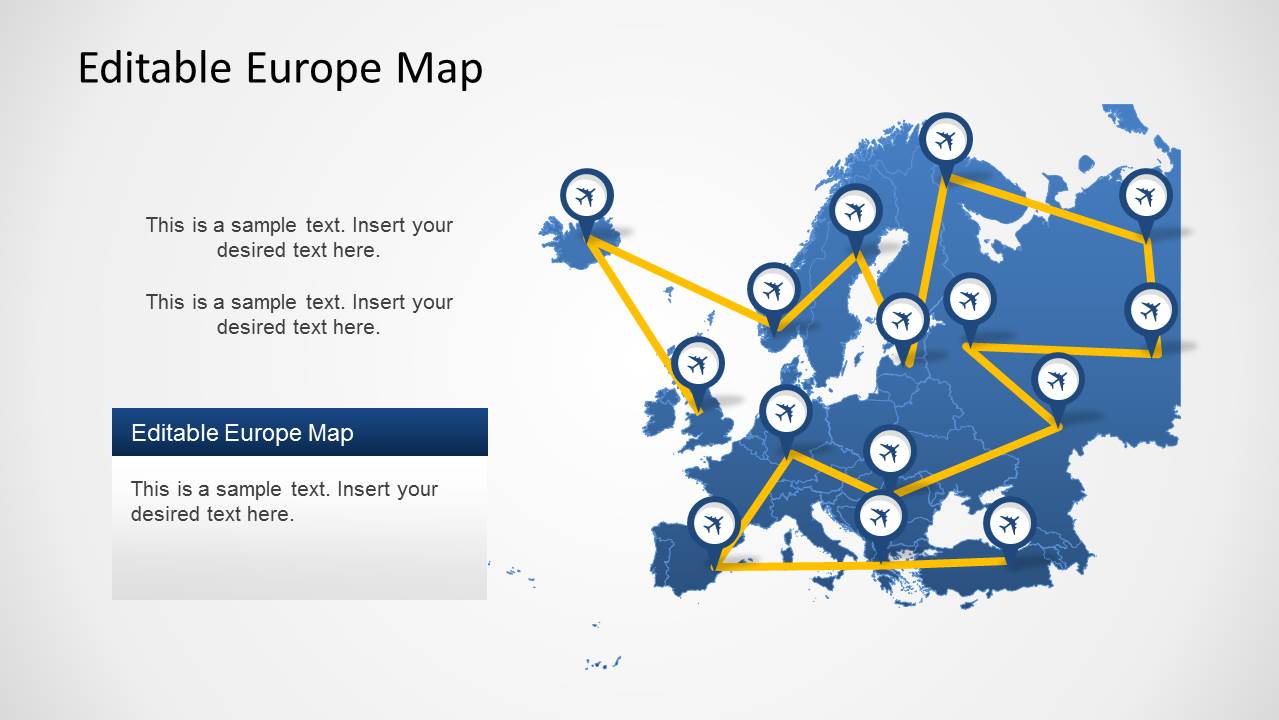 Europe Map Template for PowerPoint - SlideModel