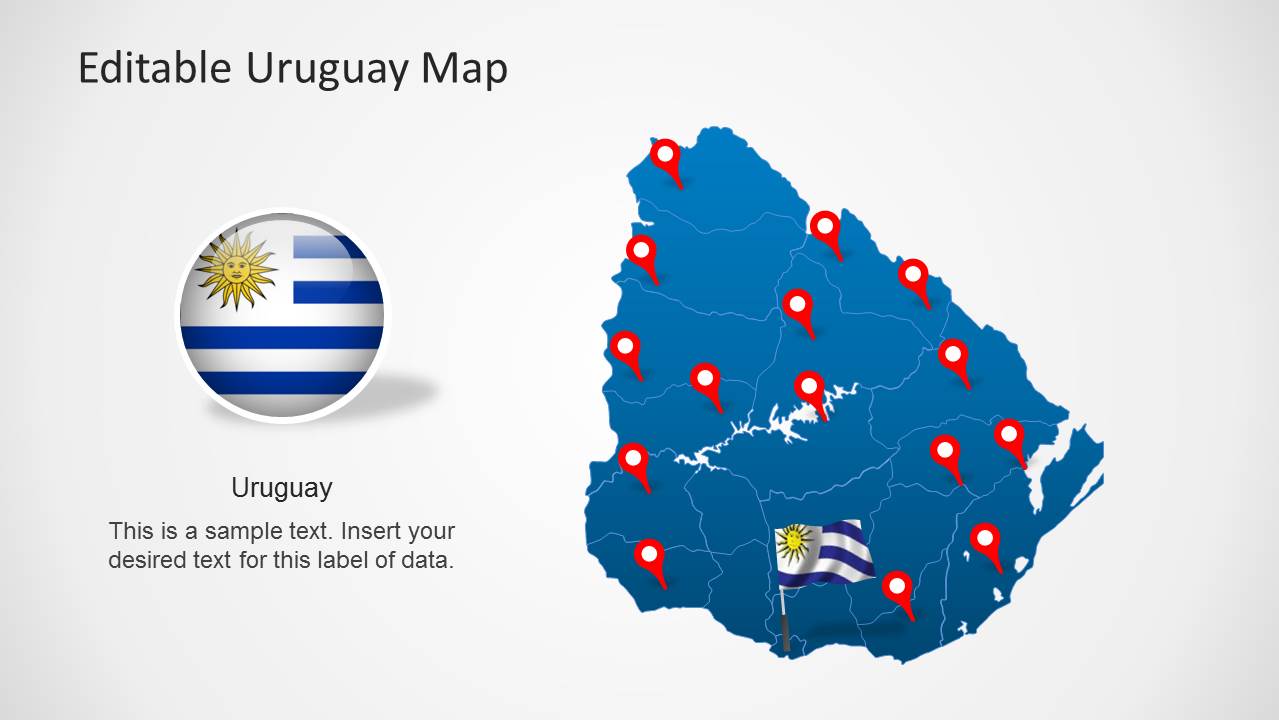 Uruguay Map Template for PowerPoint - SlideModel