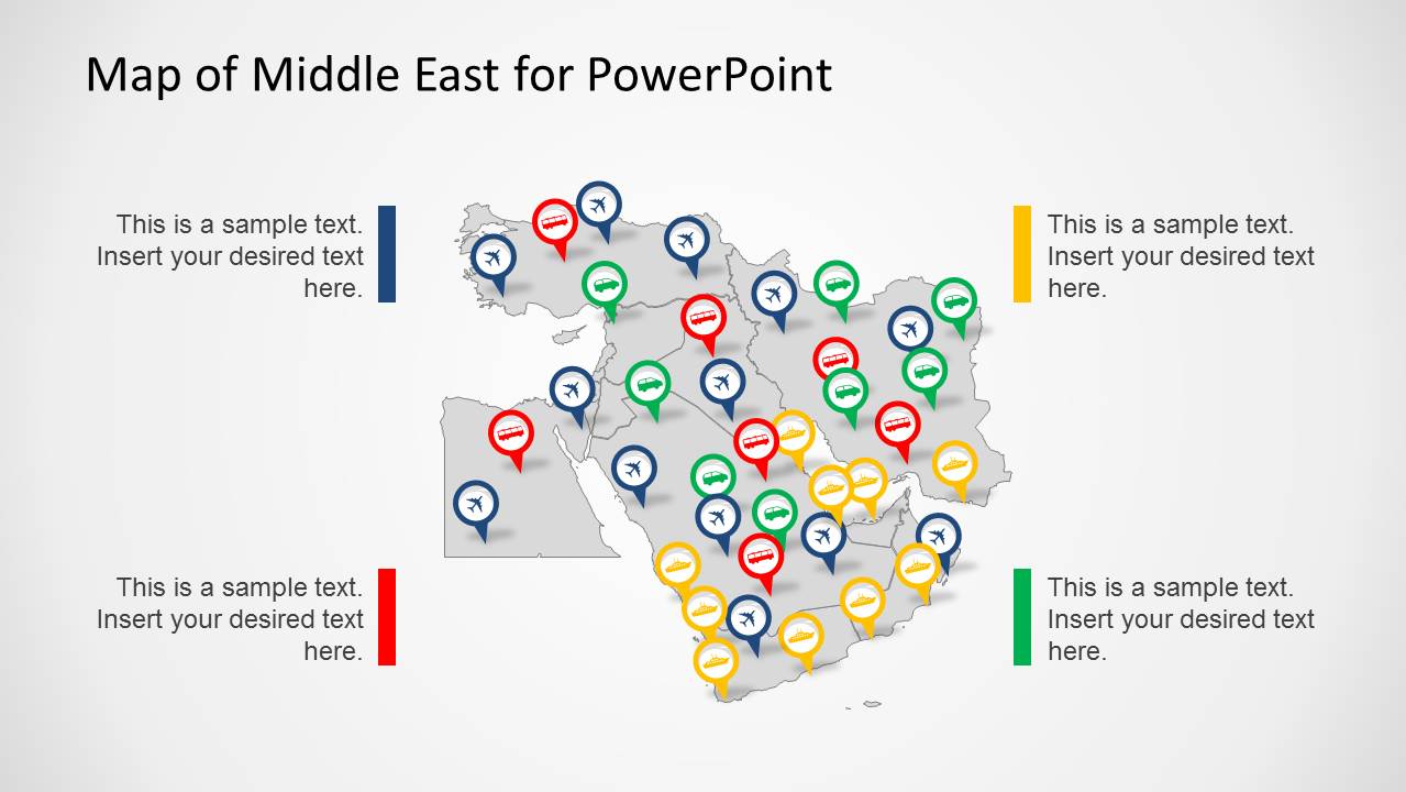 Middle East Map Template for PowerPoint - SlideModel