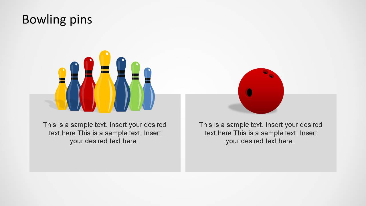 Bowling Pins PowerPoint Shapes - SlideModel