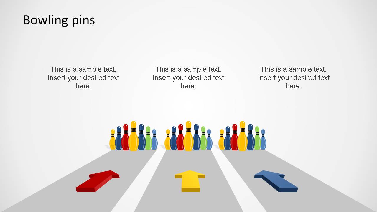 Bowling Pins PowerPoint Shapes - SlideModel