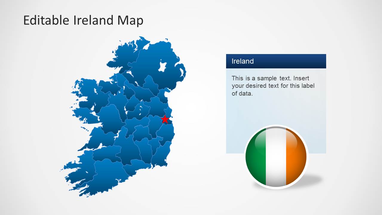 Editable Ireland Map Template for PowerPoint - SlideModel