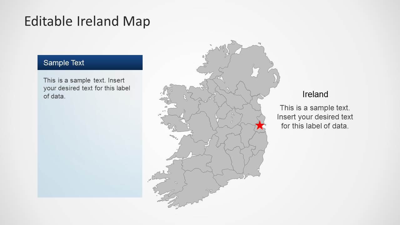 Editable Ireland Map Template for PowerPoint - SlideModel